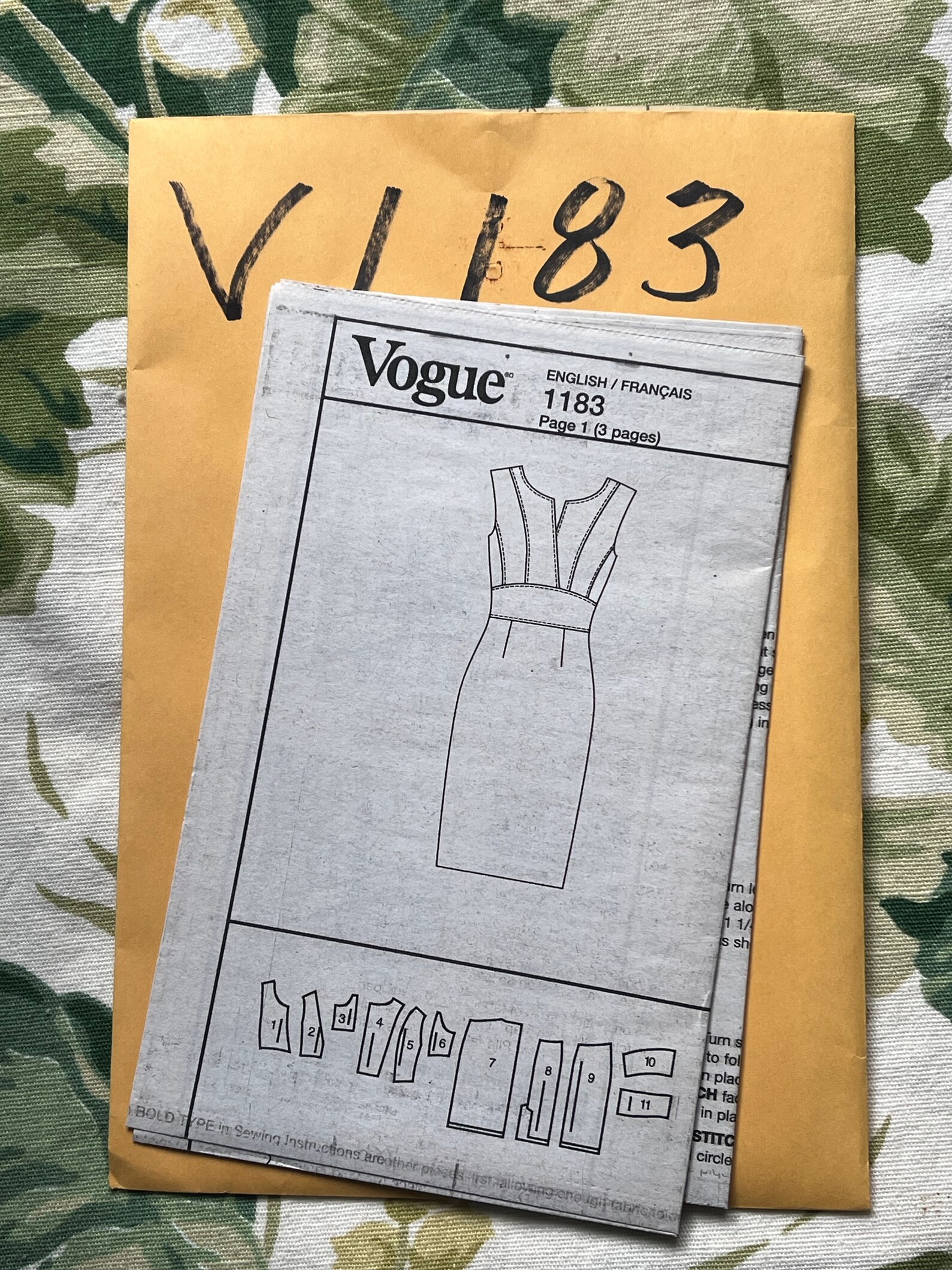 Vogue Sewing PATTERN 1183 Misses' Dress Special Occasion Cocktail Dress ...