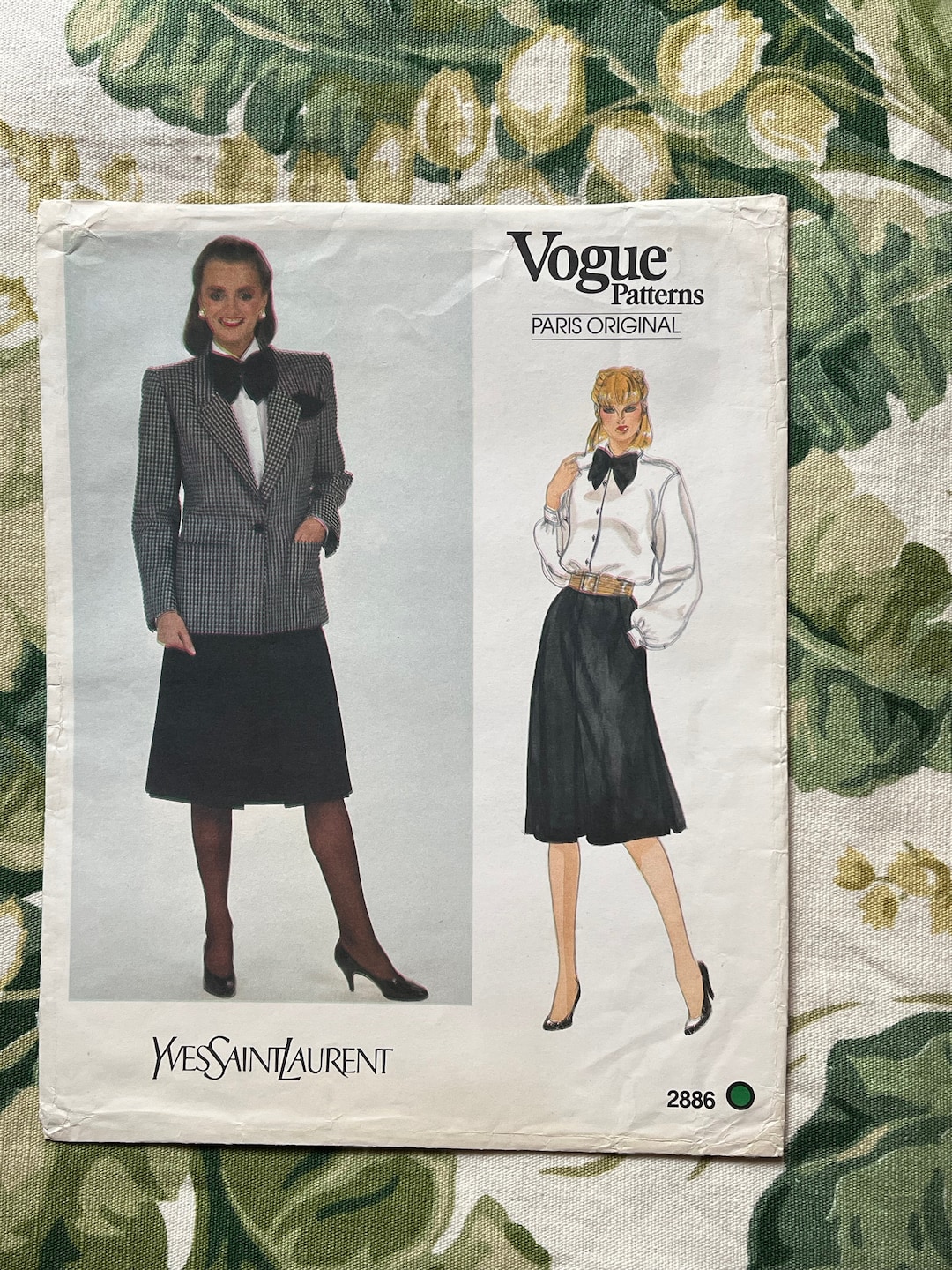 Vintage 1990s Vogue Sewing PATTERN 2886 Jacket, Skirt & Blouse Size: 14 ...
