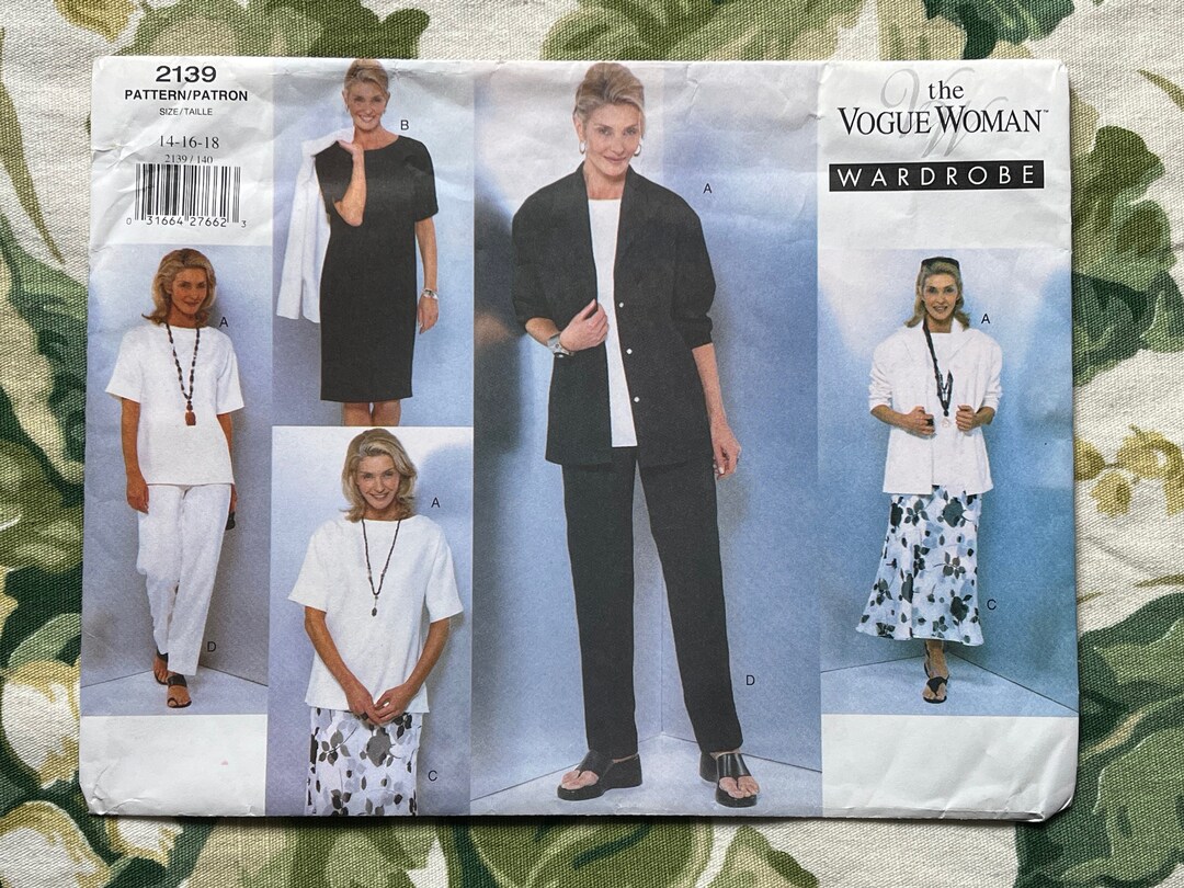 Vintage Vogue Sewing PATTERN 2139 Misses' Jacket, Dress, Top, Skirt ...