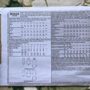 Mccall's Sewing PATTERN 5628 Misses' Tunic in Two Lengths and Caftan ...