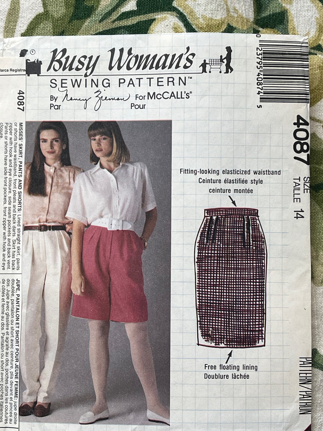 Vintage Mccall's Sewing PATTERN 4087 Misses' Skirt, Pants & Shorts by ...