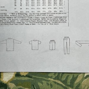 Mccall's Sewing PATTERN 4187 Misses' Jacket, Top, Skirt, Pants & Sash ...