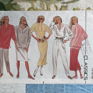 Butterick Sewing PATTERN 4433 Misses' Dress, Top, Skirt & Pants Size: 8 ...