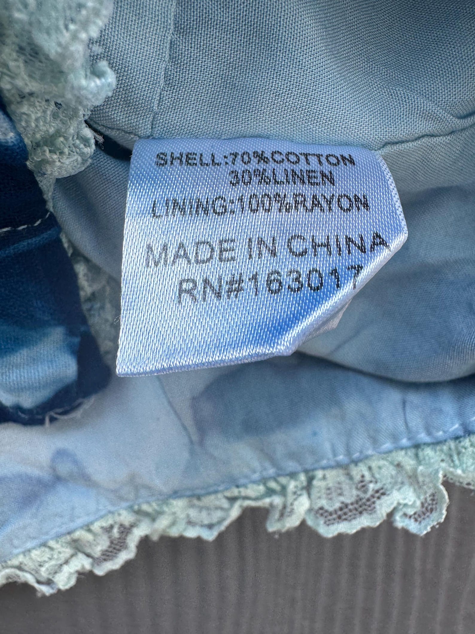 Cyanotype Upcycled Lacy Crop Corset Tank Top Front/back Floral Size US ...