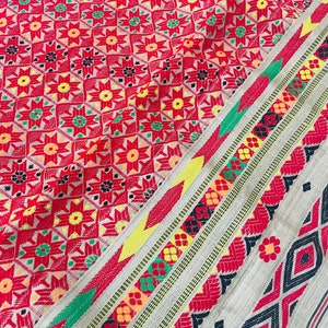 Assam Pure Muga Silk Saree | Natural Beige | Threadwork | Handwoven ...