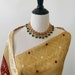 Assam Pure Muga Silk Saree | Natural Beige | Gold Zari | Handwoven ...