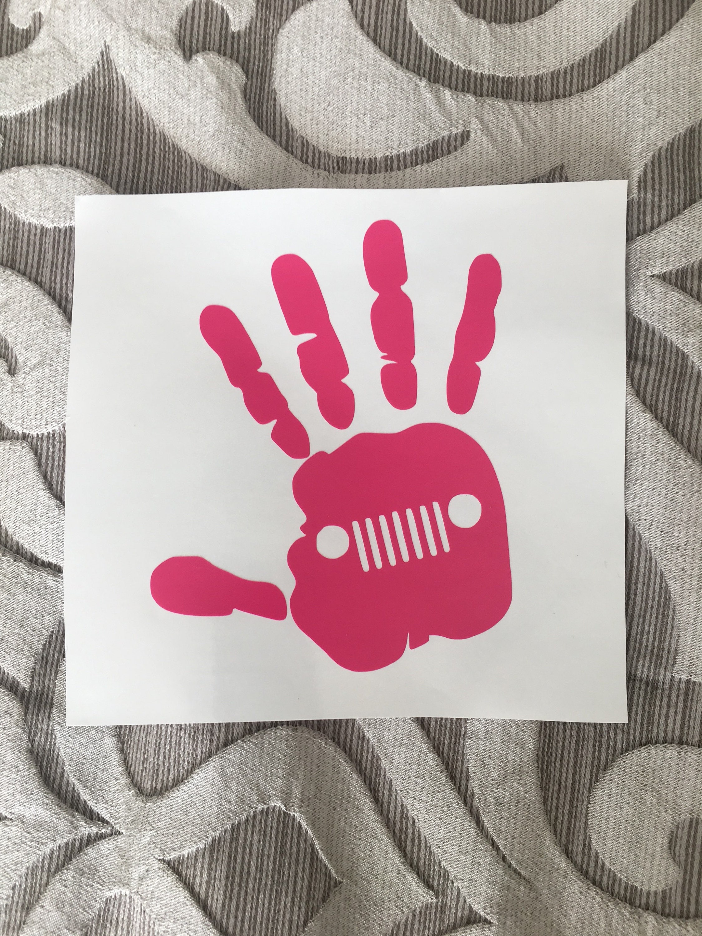 Jeep Handprint Vinyl Decal 5.5in | Etsy