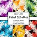 20 Paint Splatter Digital Paper, Seamless Digital Paper Printable ...