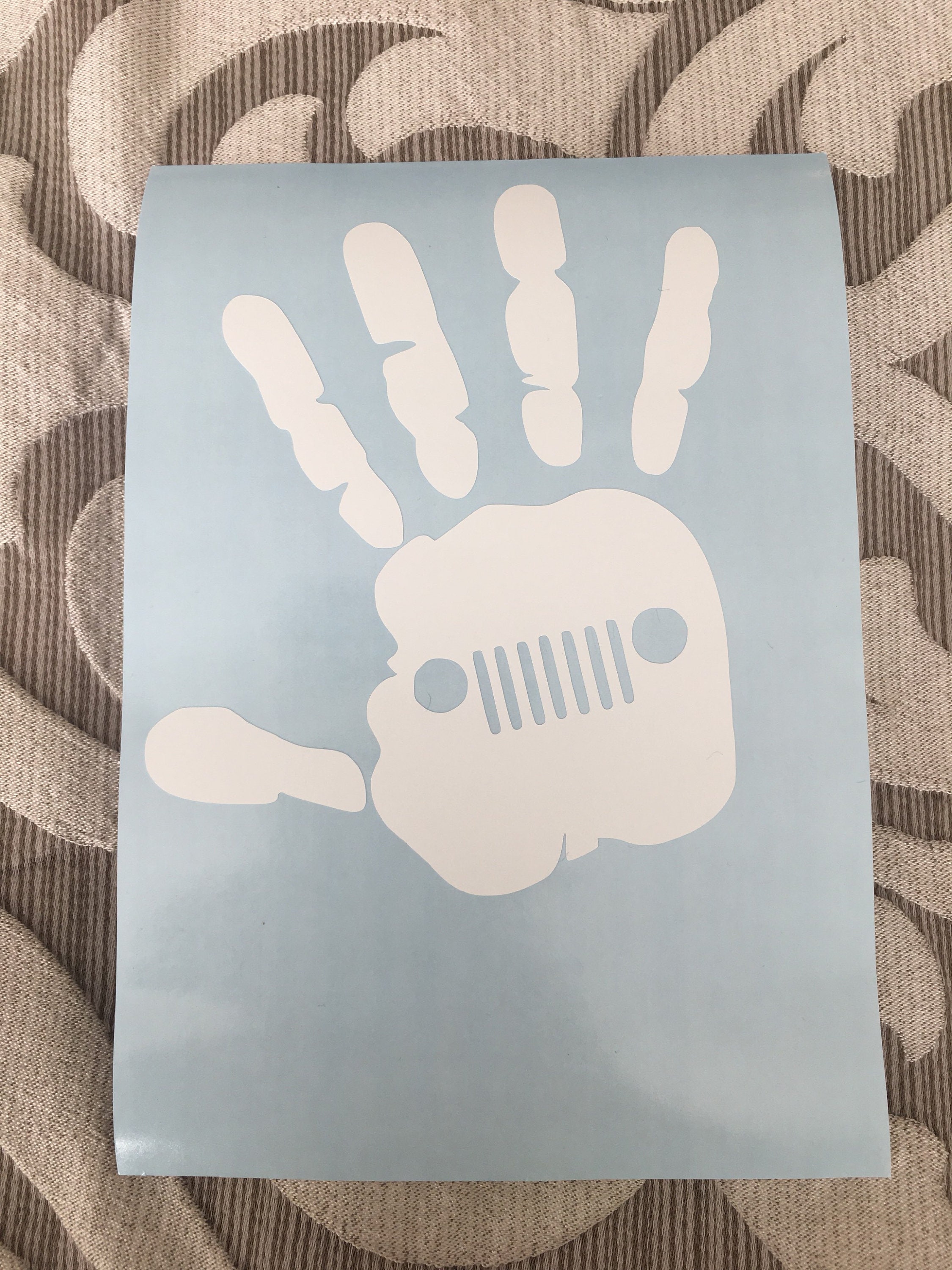 Jeep Handprint Vinyl Decal 5.5in | Etsy