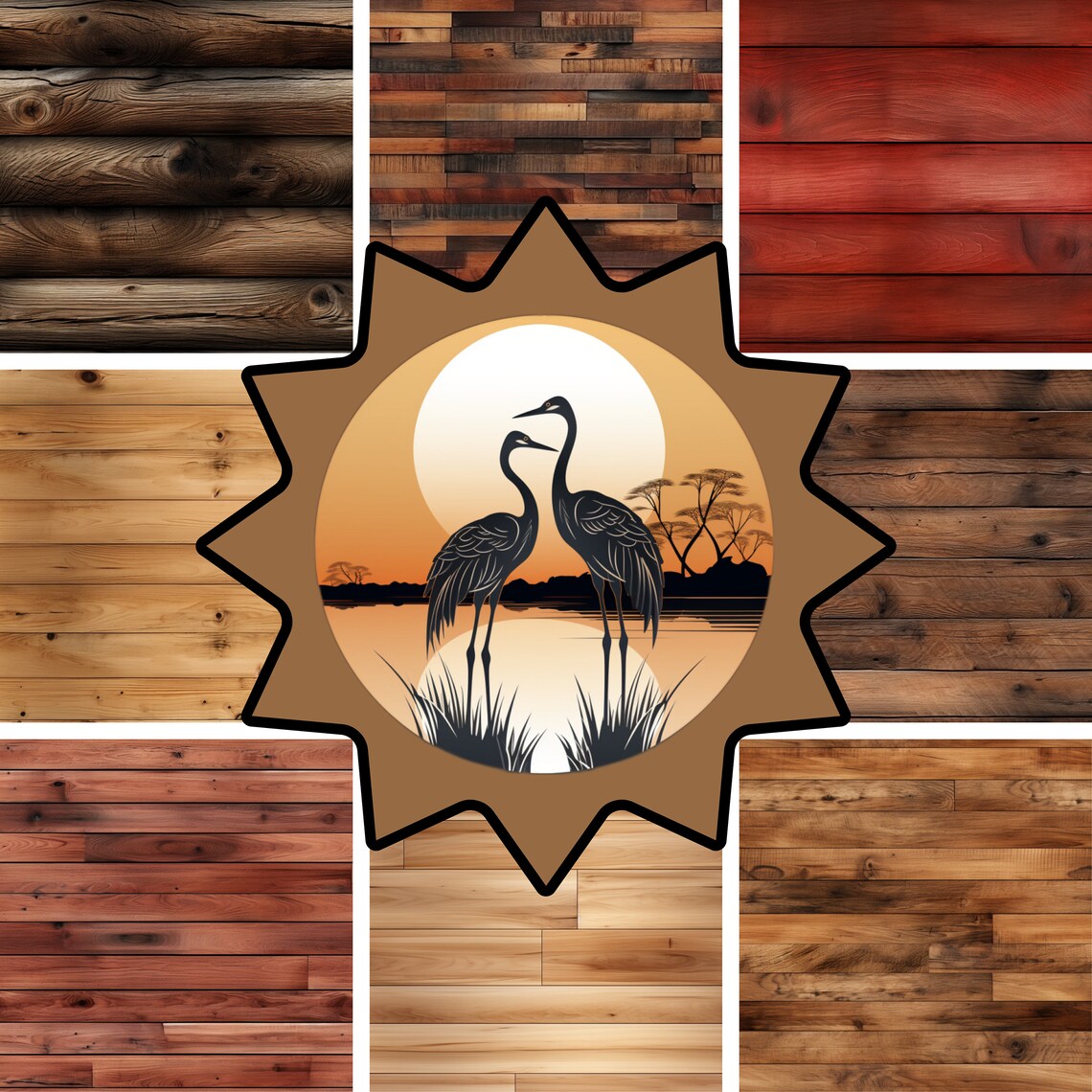 30 Wood Plank Digital Paper, Seamless Rustic Wood Digital Paper ...