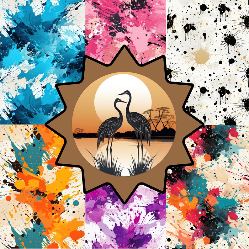 20 Paint Splatter Digital Paper, Seamless Digital Paper Printable ...