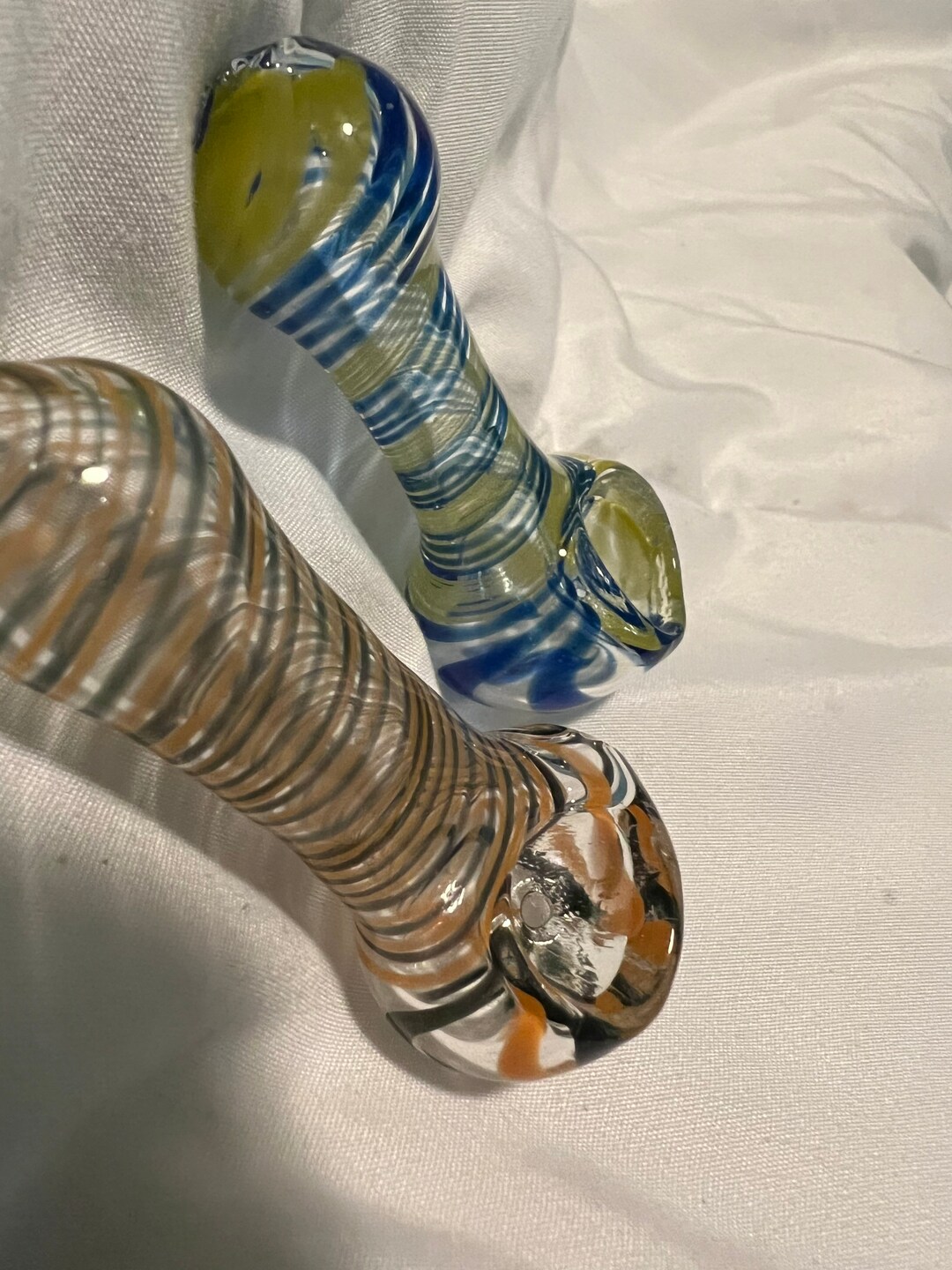 3” Small Glass Mini Tiny Striped Swirly Handblown Hand Pipe - Etsy