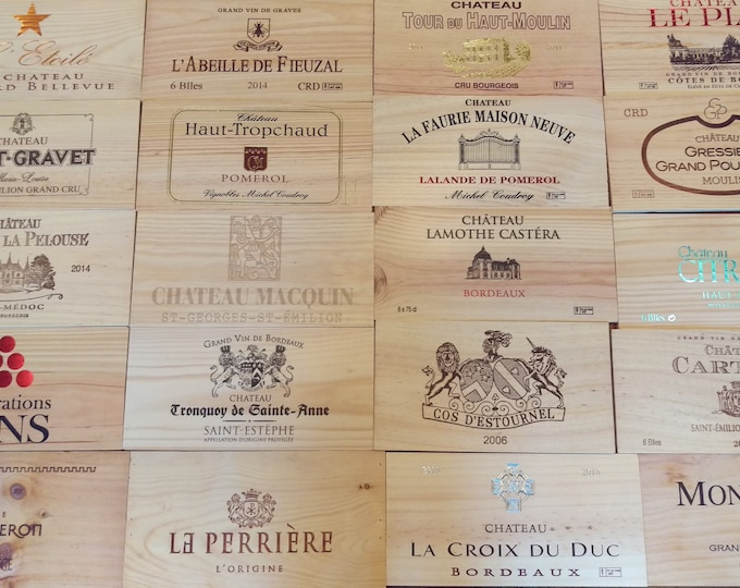 4 X Wine Box End Panels. Wooden. Crate, Side, Plaque. Decoration. Home ...
