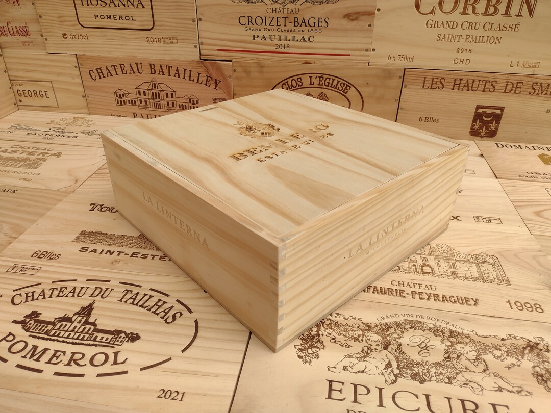 Wooden Wine Box Crate With Sliding Lid ~ Bemberg, La Linterna ...