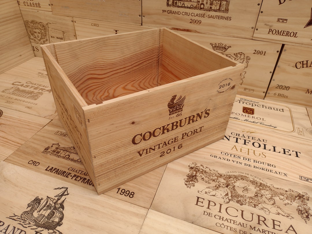 Wooden Wine Port Box / Crate Cockburns Vintage Port Genuine, Storage ...