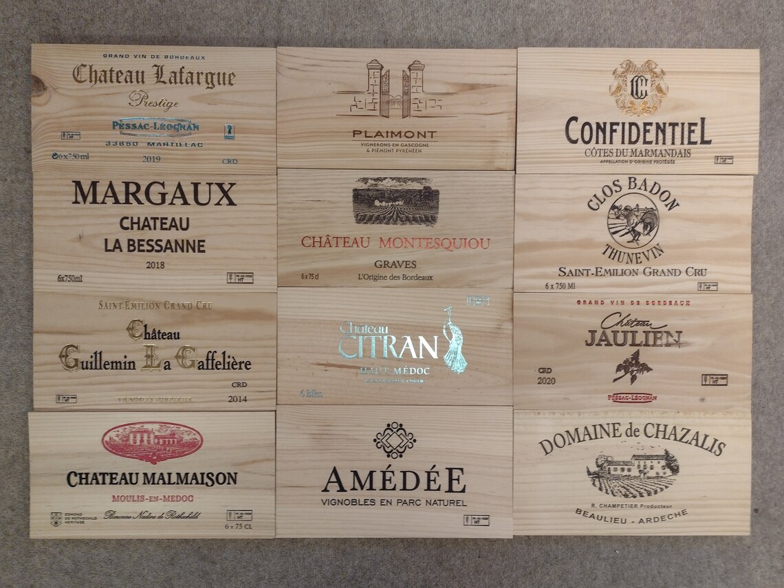 12 X Wine Box End Panels. Wooden. Crate Side Plaque. - Etsy
