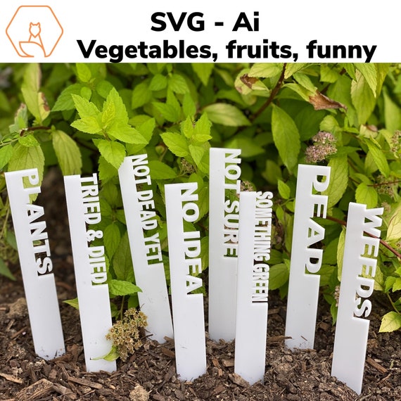 Digital File Garden Stakes Cut Files Small and Large | Etsy