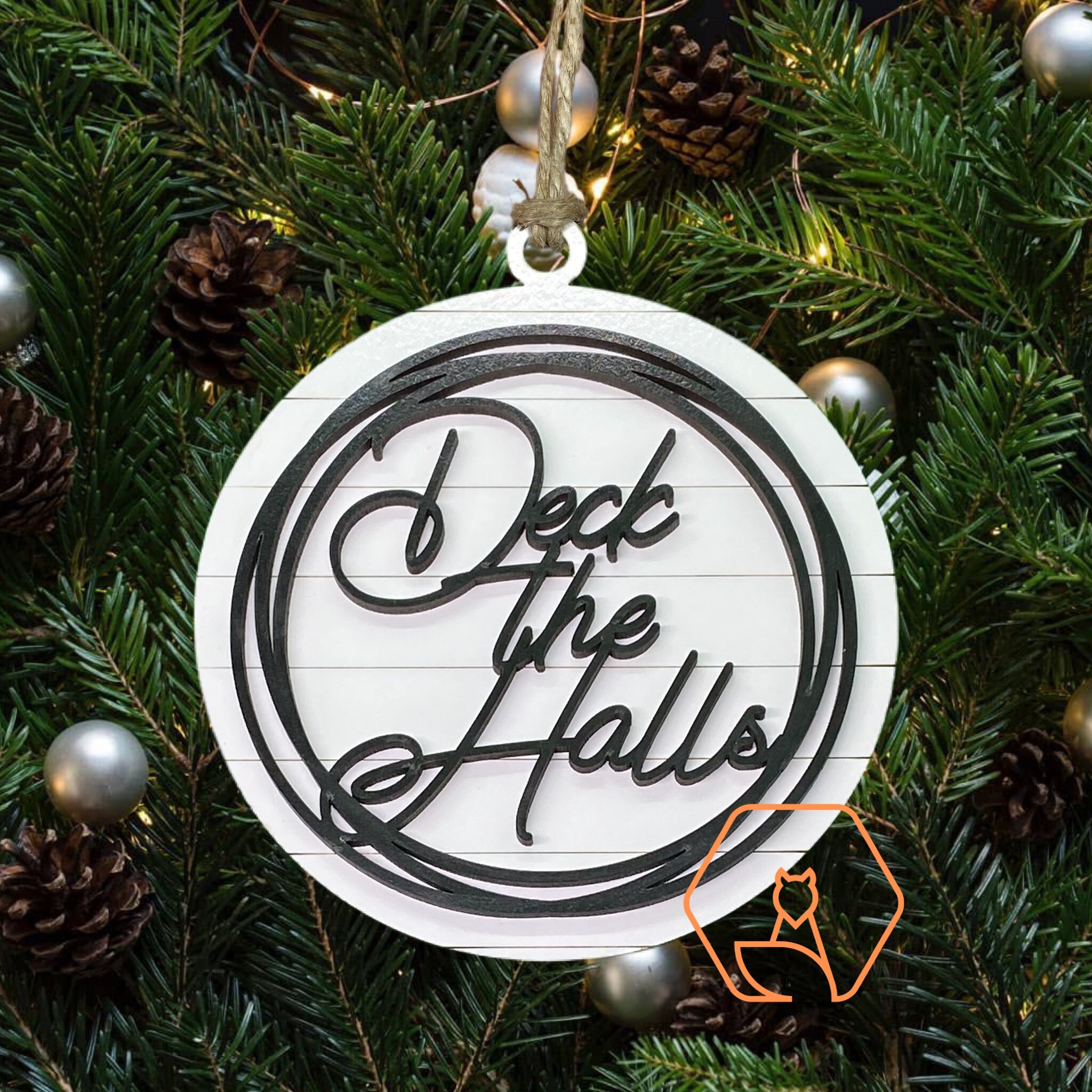 Digital File Farmhouse Style Shiplap Ornaments With Holiday | Etsy