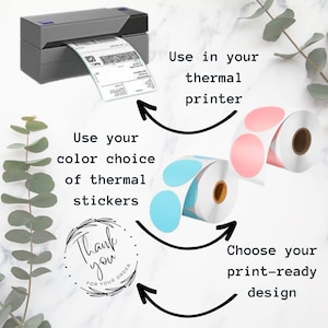 Thermal Printer Labels PNG JPG File - Scent Label Stickers - Circle ...