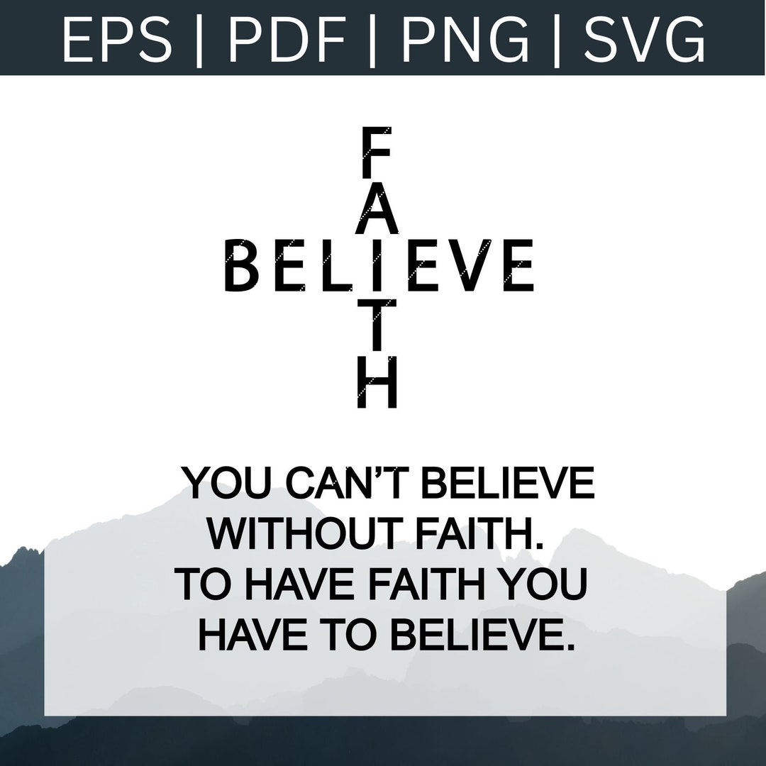 Digital File - Faith, Believe, Cross - Christian, Religion, Hope ...