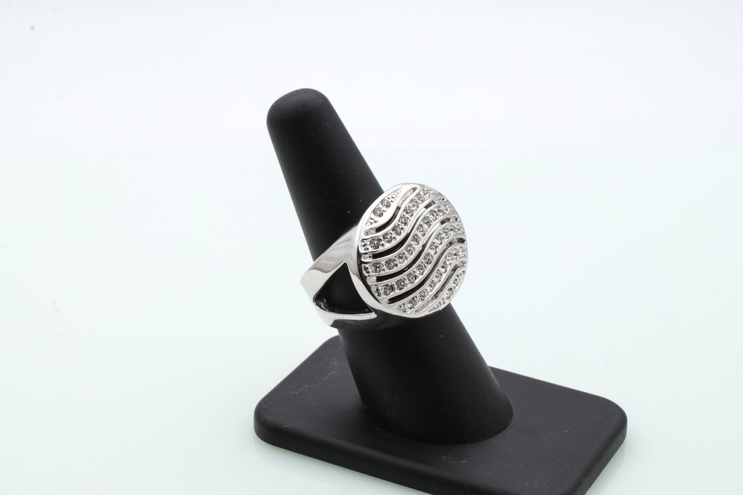 Erwin Pearl Rhinestone Ring. Signed - Etsy