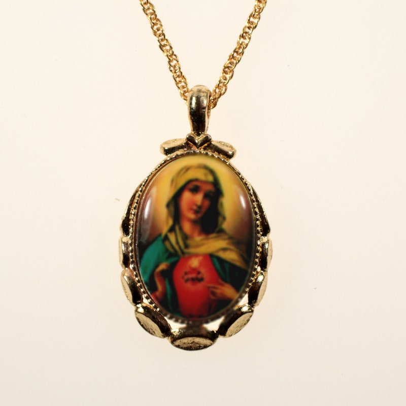Virgin Mary Locket - Etsy