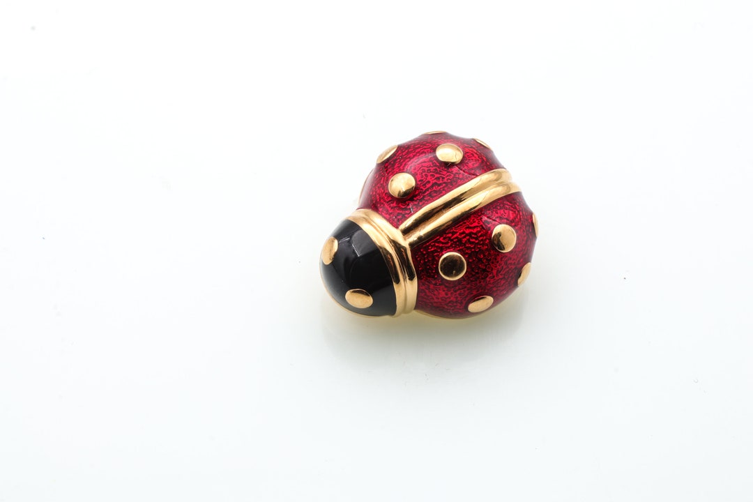 Joan Rivers Enameled Ladybug Brooch. Signed - Etsy