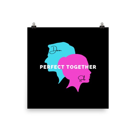 Dominant Submissive Poster Christmas Gift BDSM Blue & Pink - Etsy