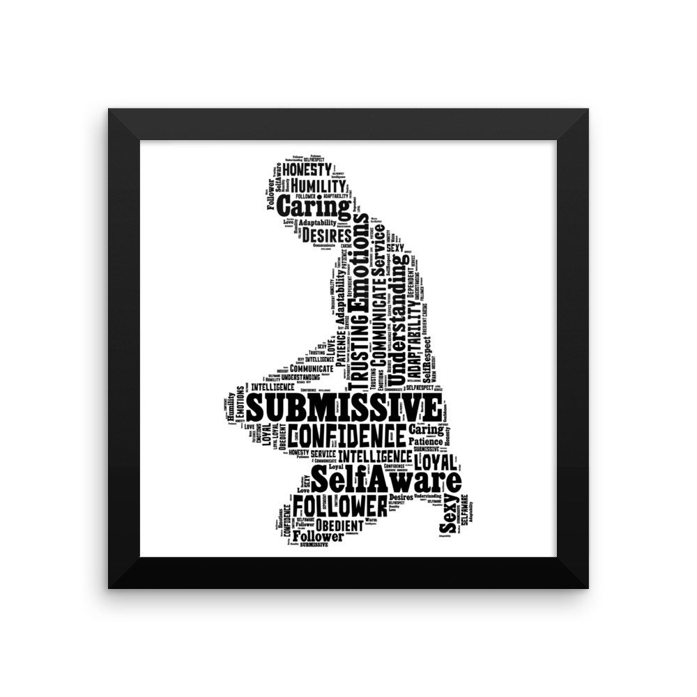 Submissive Kneeling Poster Man BDSM Kinky and Casual Gift | Etsy