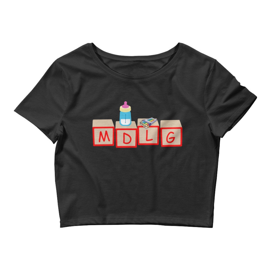MDLG Alphabet Crop Top BDSM Black Crop Top Adult Baby Age - Etsy