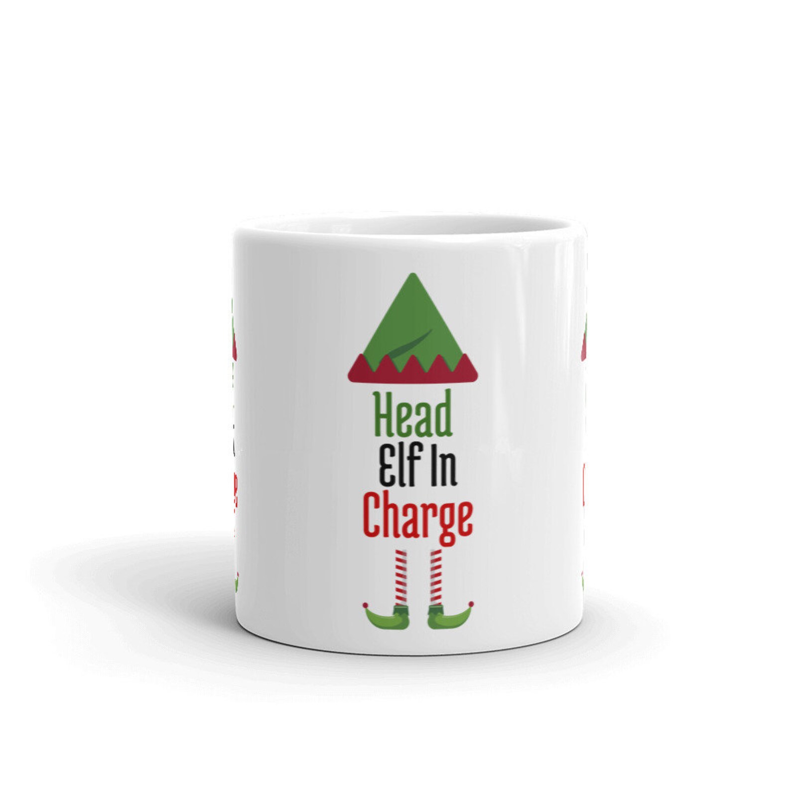 Christmas Mug Head Elf In Charge Christmas Gift Elf Lover | Etsy