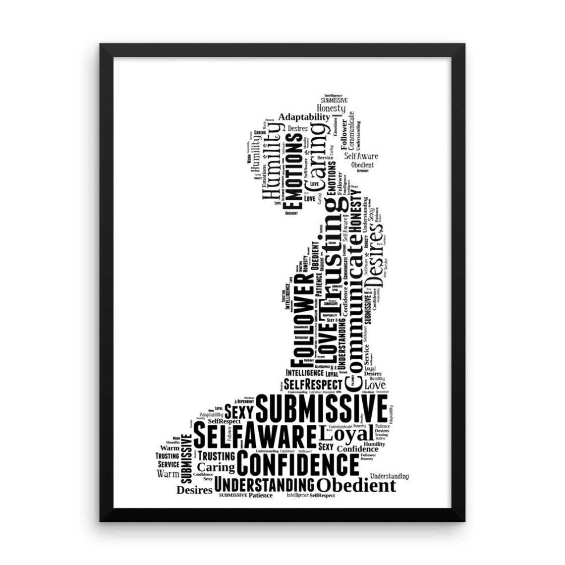 Submissive Poster, BDSM Art, DDLG, Gift for Submissive, Home Decor ...