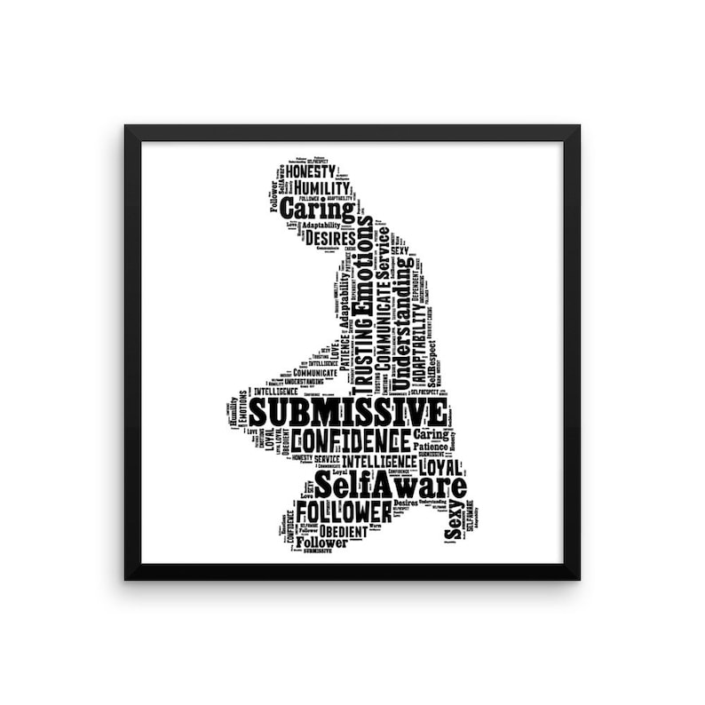 Submissive Kneeling Poster Man BDSM Kinky and Casual Gift - Etsy