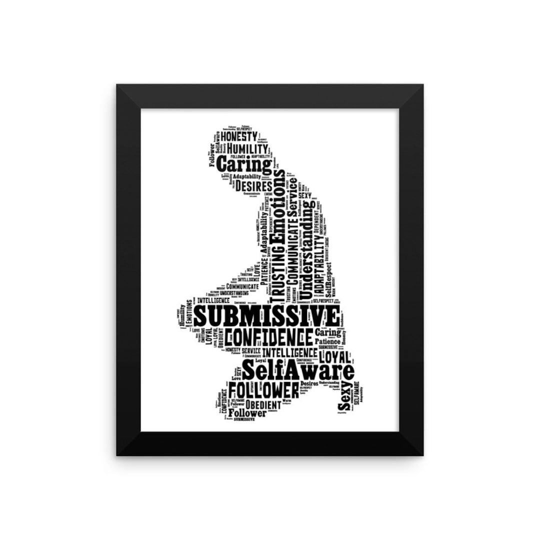 Submissive Kneeling Poster, Man, BDSM, Kinky and Casual Gift for Him ...