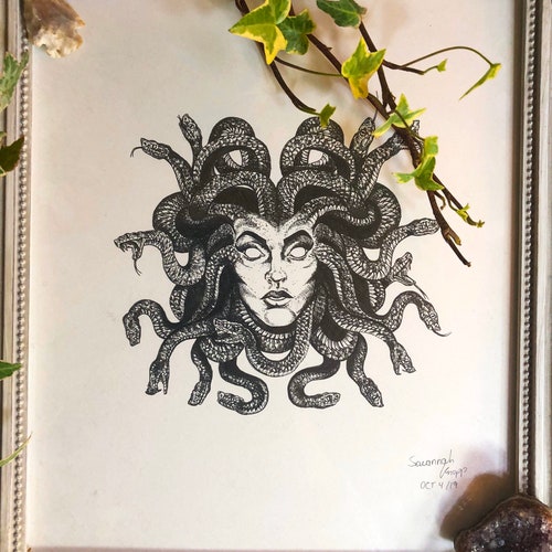 Medusa Paper Cutting Template Personal Use Tattoo Style - Etsy