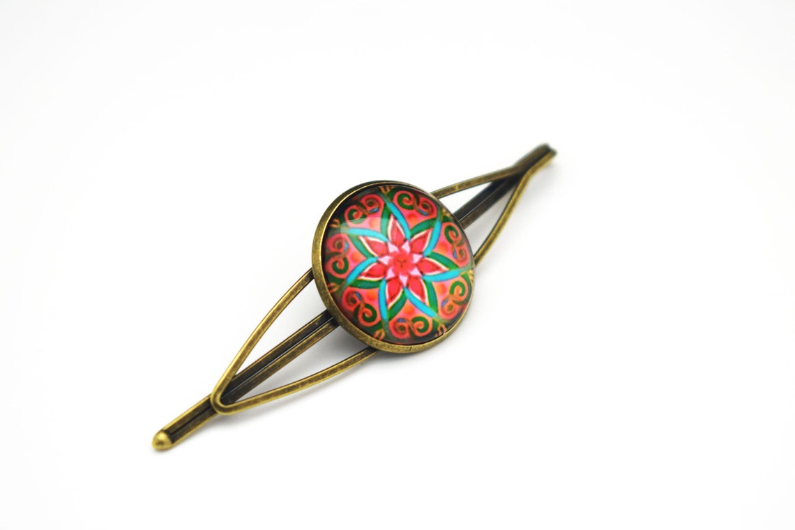 Pink Flower Hair Slide Bohemian Hair Accessories - Etsy