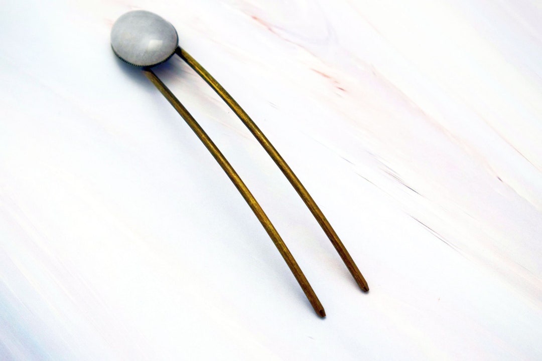 White Stone Hair Fork Bun Hair Accessories Boho Hair Pin - Etsy