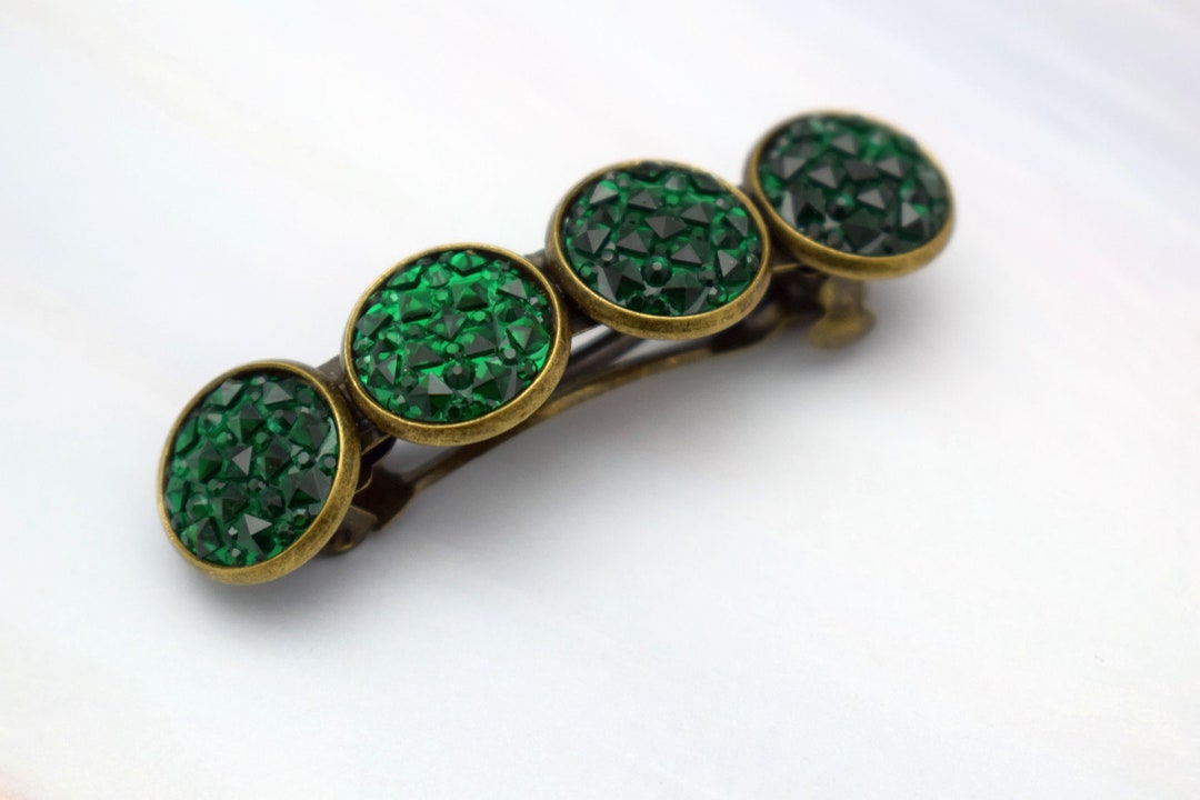 Green Hair Barrette, Green Hair Accessories - Etsy