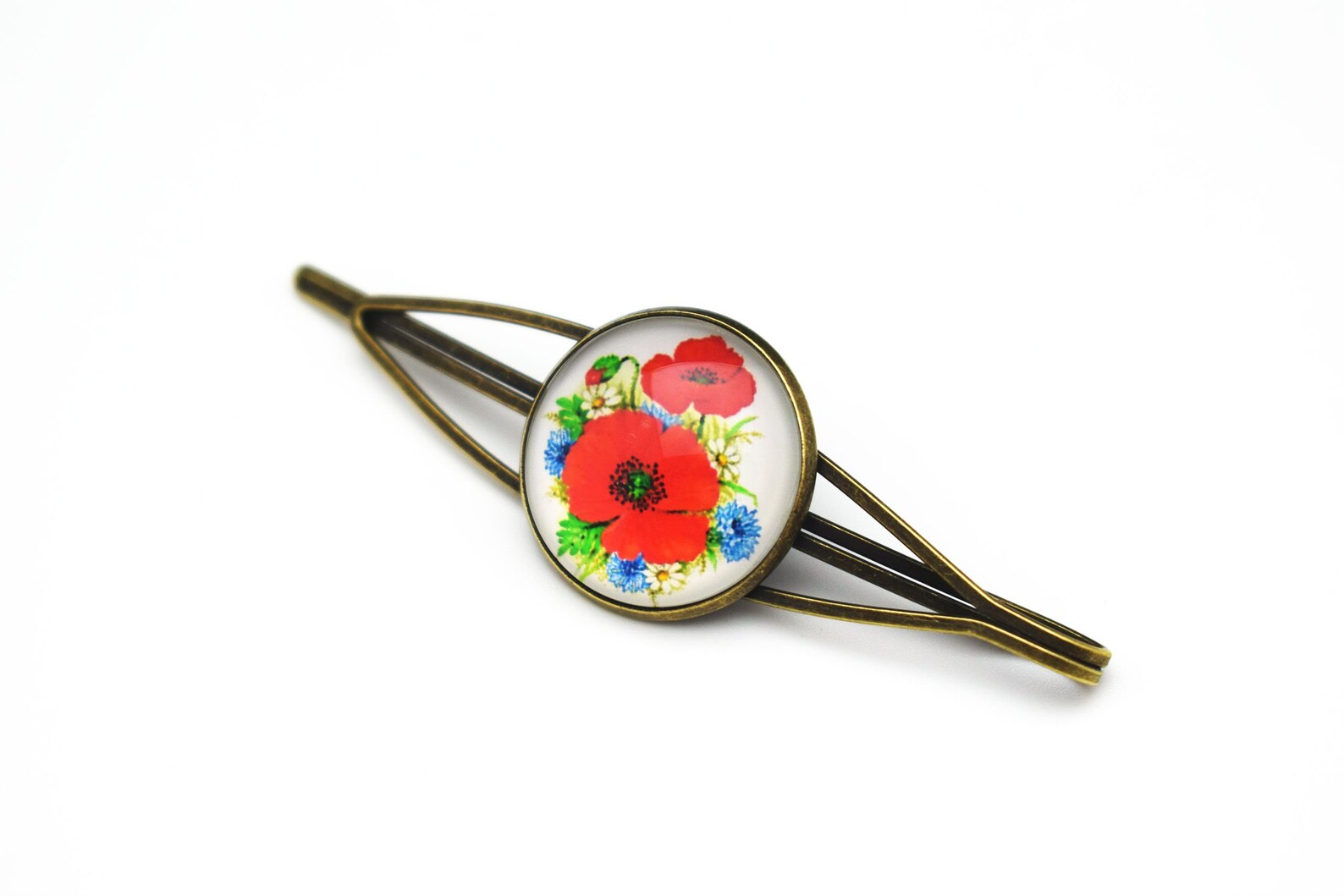 Poppy Hair Slide Red Hair Accessories - Etsy