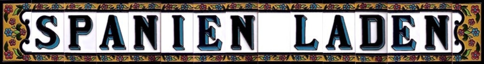 Letter SEVILLA Flower Border Ceramic Names Tile A Z | Etsy