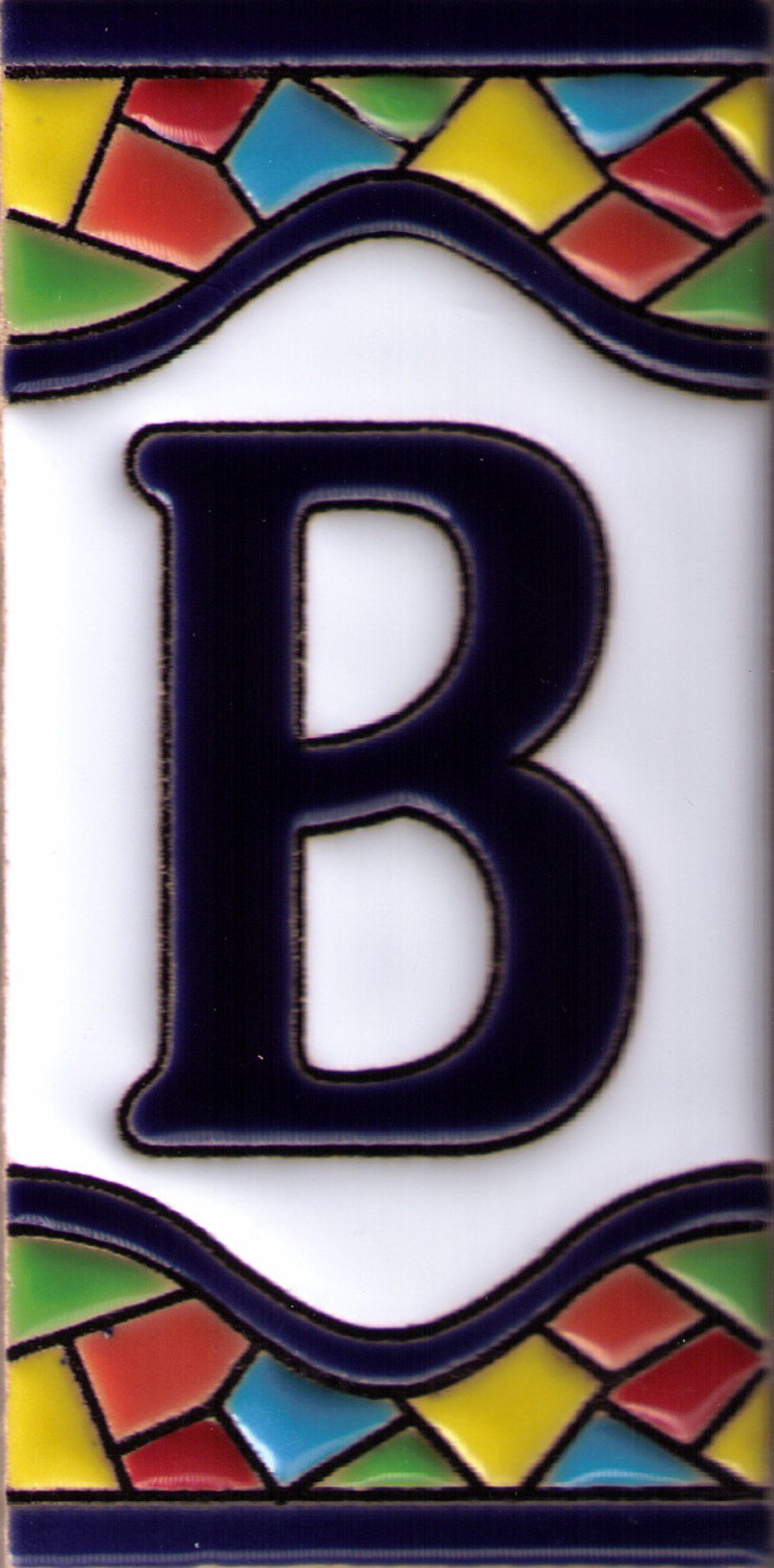 Letter GAUDI Keramik Coloured Name Tile A _ Z - Etsy