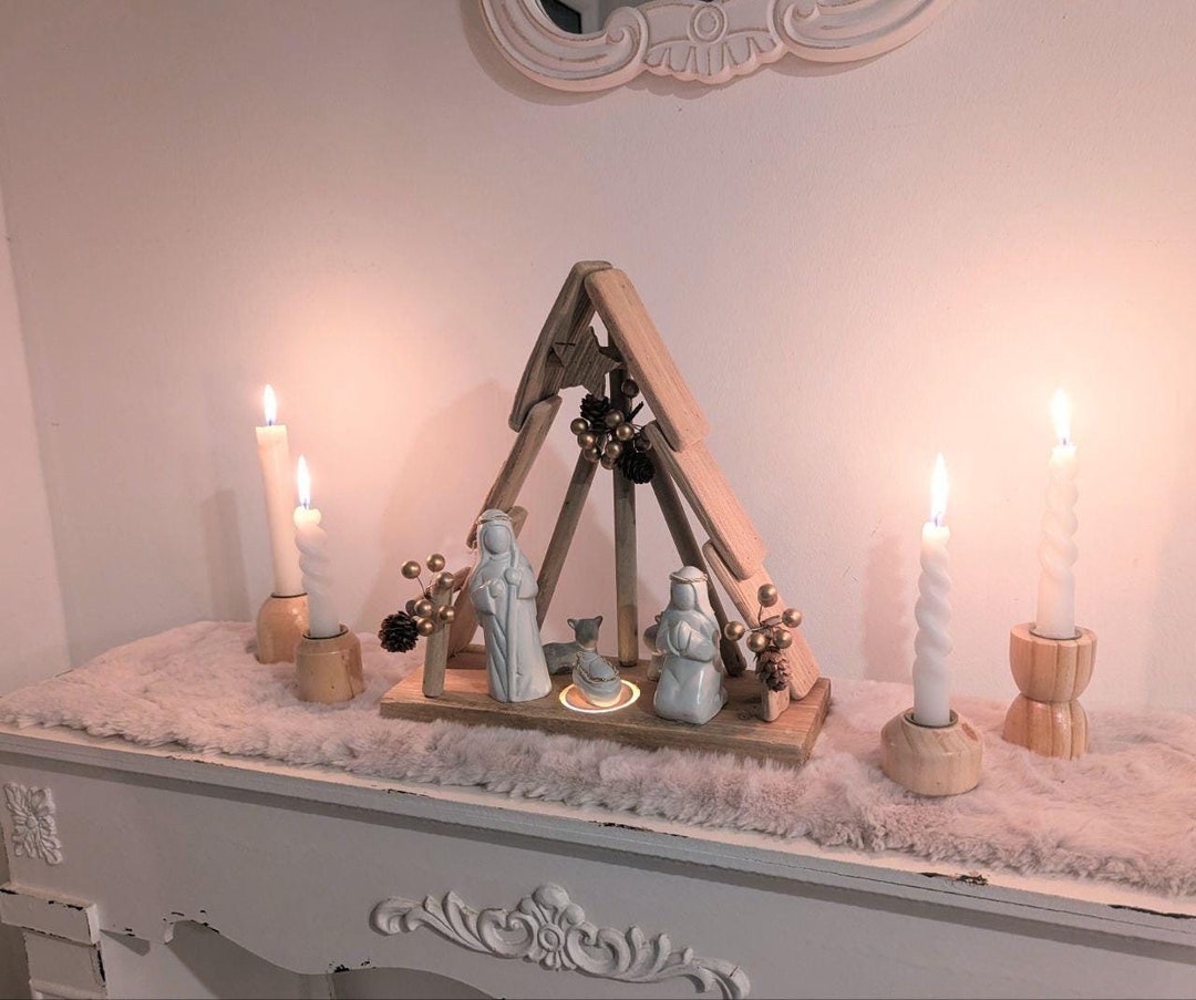 Christmas Crib LED Modern, Crib, Crib Stable, Illuminated Arch ...