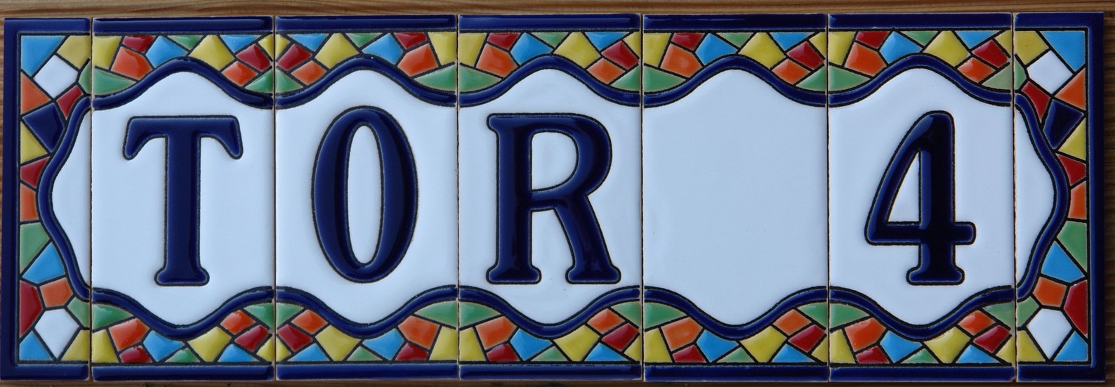 Letter GAUDI Keramik Coloured Name Tile A _ Z | Etsy