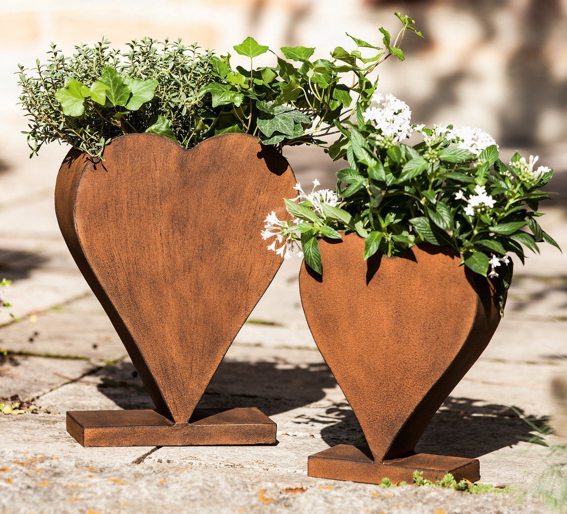 Plant heart 2-piece set Patina 222093 | Etsy