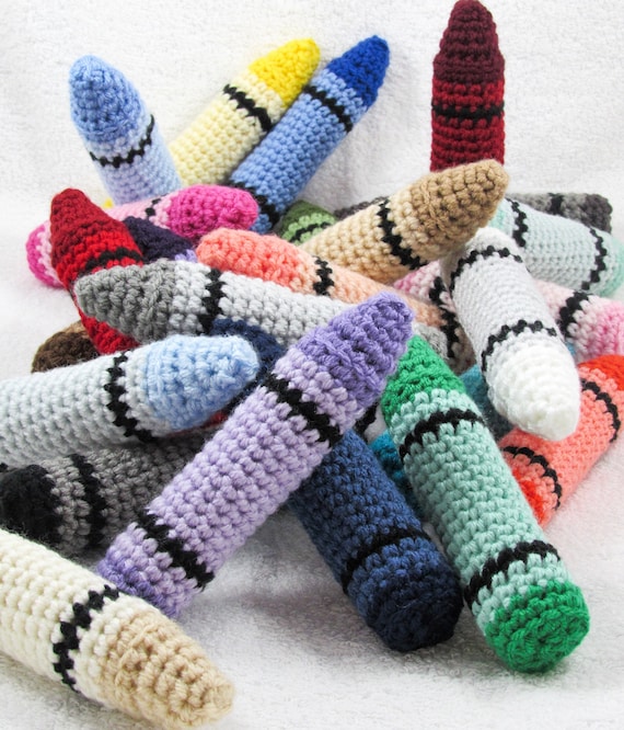 Crayon Crochet Crayon Stuffed Crayon Plushie Crayon - Etsy