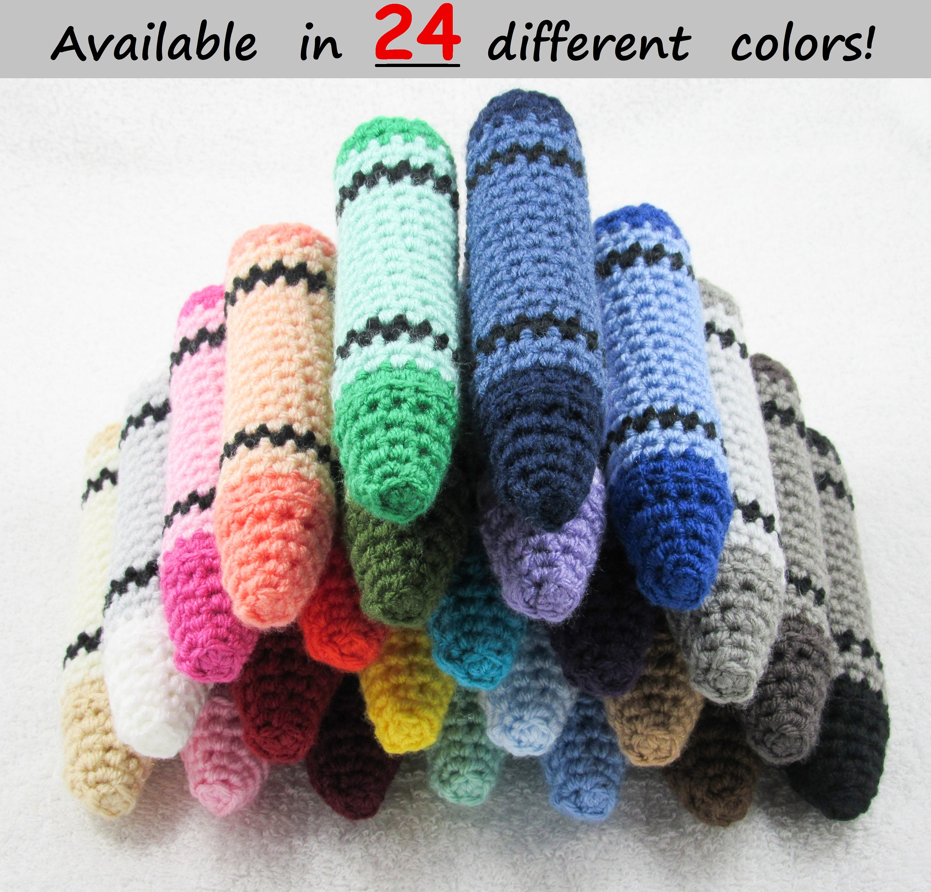 Crayon Crochet Crayon Stuffed Crayon Plushie Crayon - Etsy