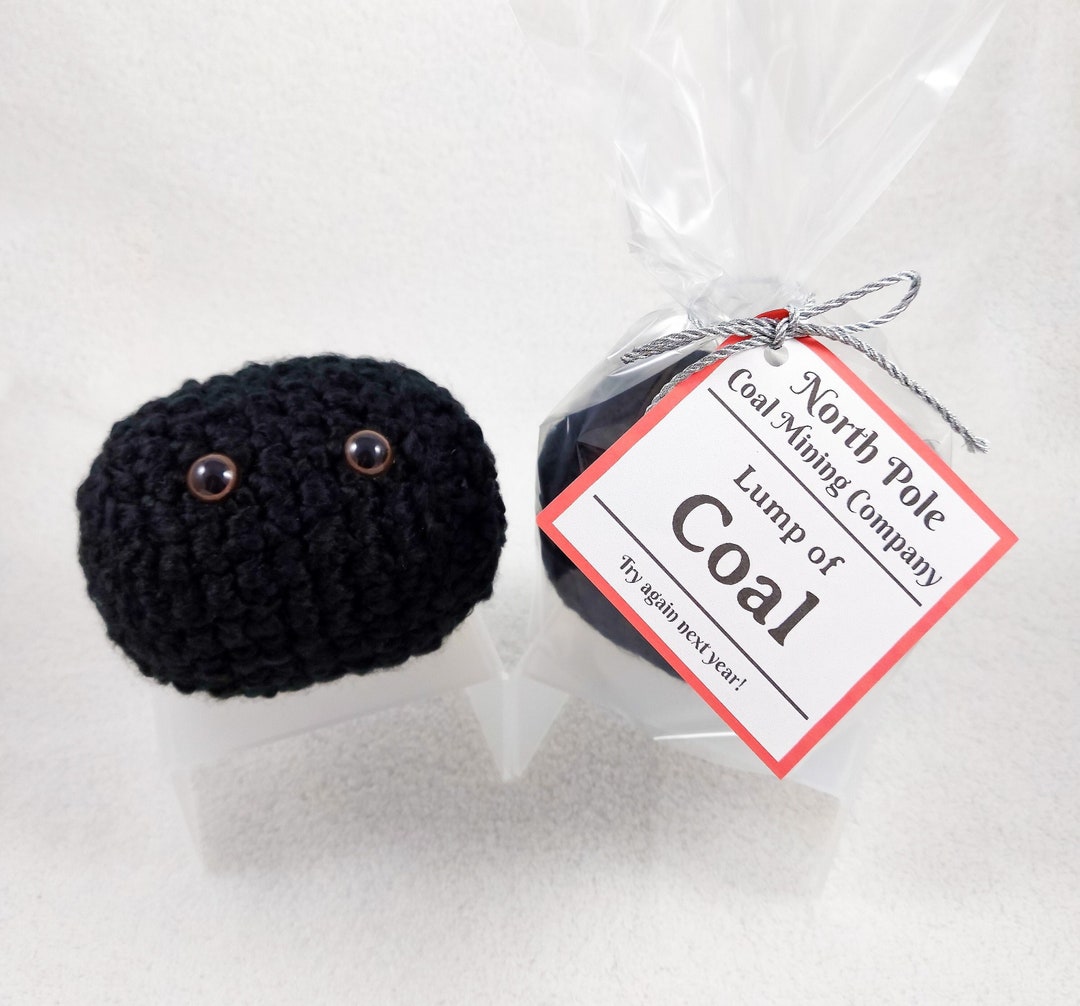 Lump of Coal, Crochet Coal, Stuffed Coal, Plushie, Coal Plushie, Toy ...