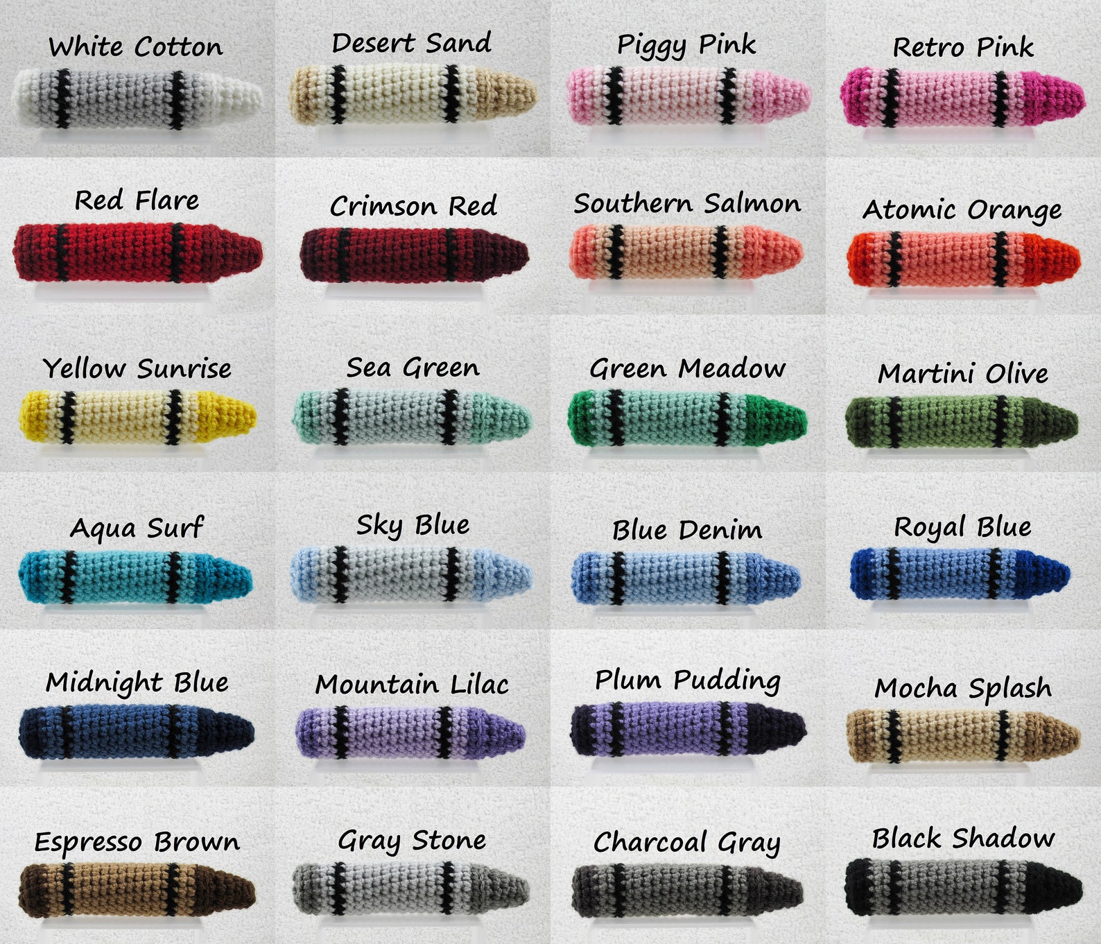 Crayon Crochet Crayon Stuffed Crayon Plushie Crayon - Etsy