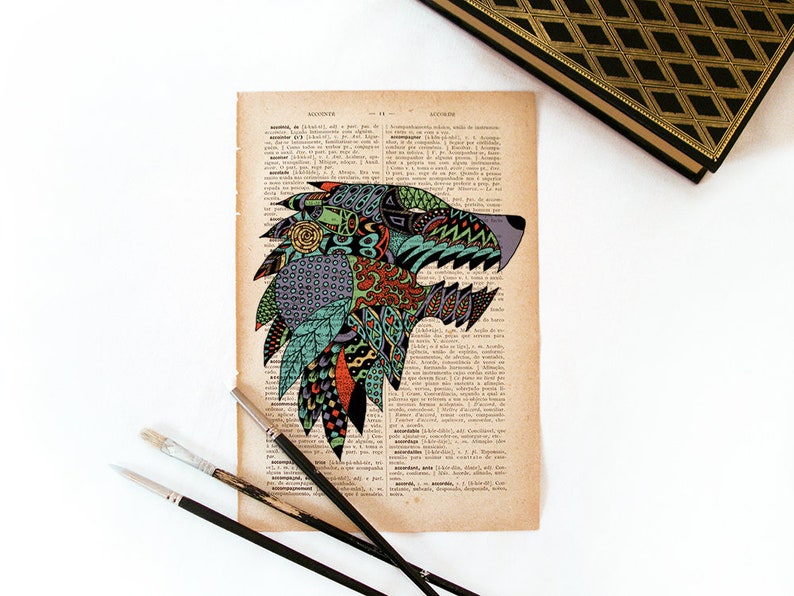 Stark Wolf GOT Poster Illustration Wall Art Print Printed on - Etsy