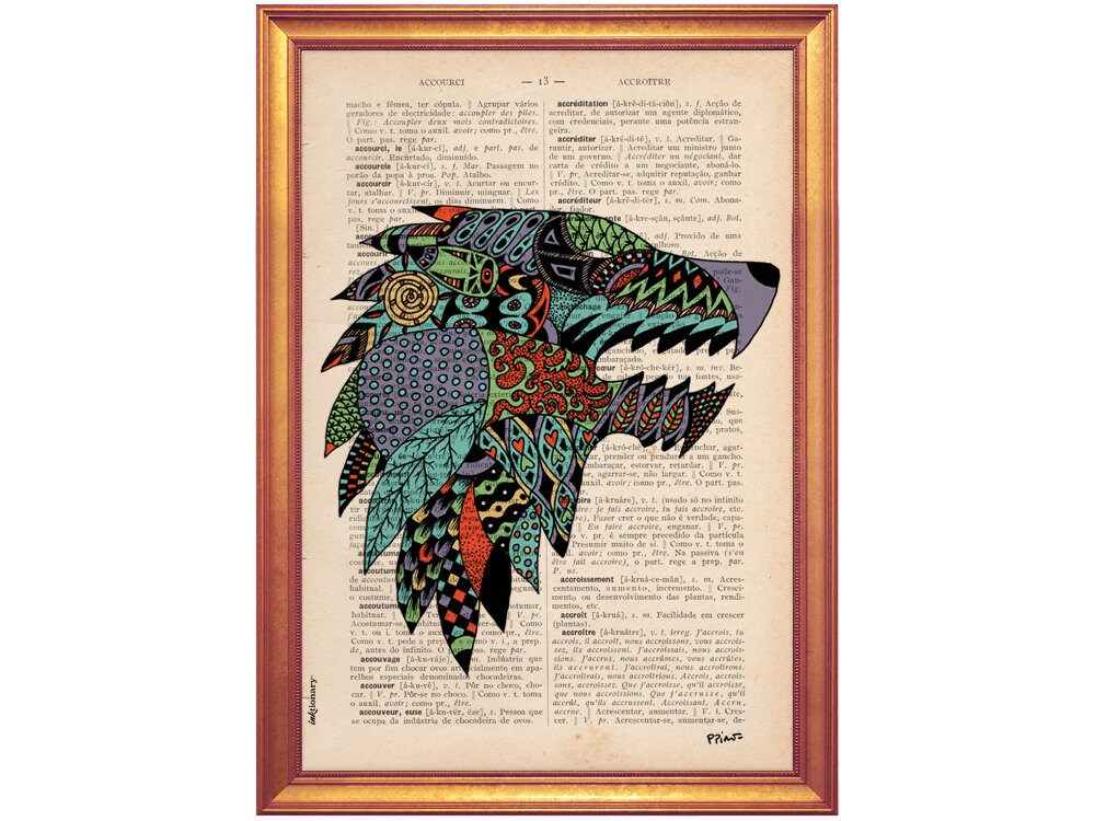Stark Wolf GOT Poster Illustration Wall Art Print Printed on - Etsy
